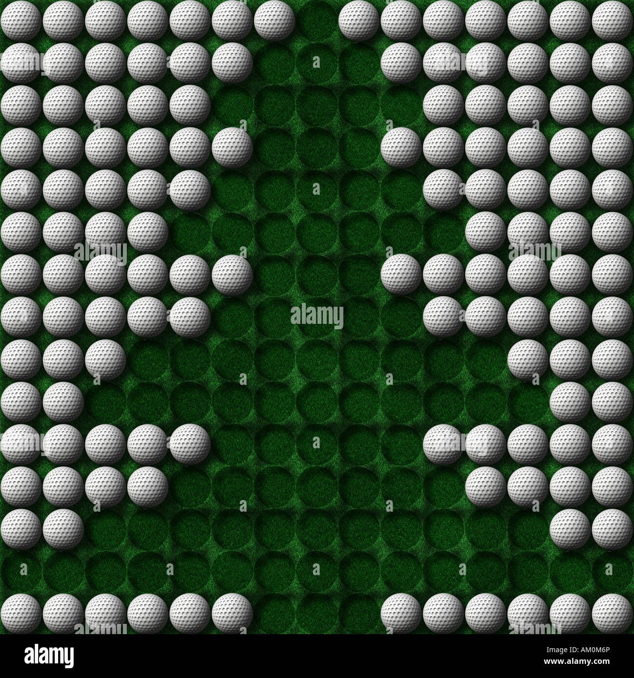 christmas tree made of golf balls Stock Photo - Alamy