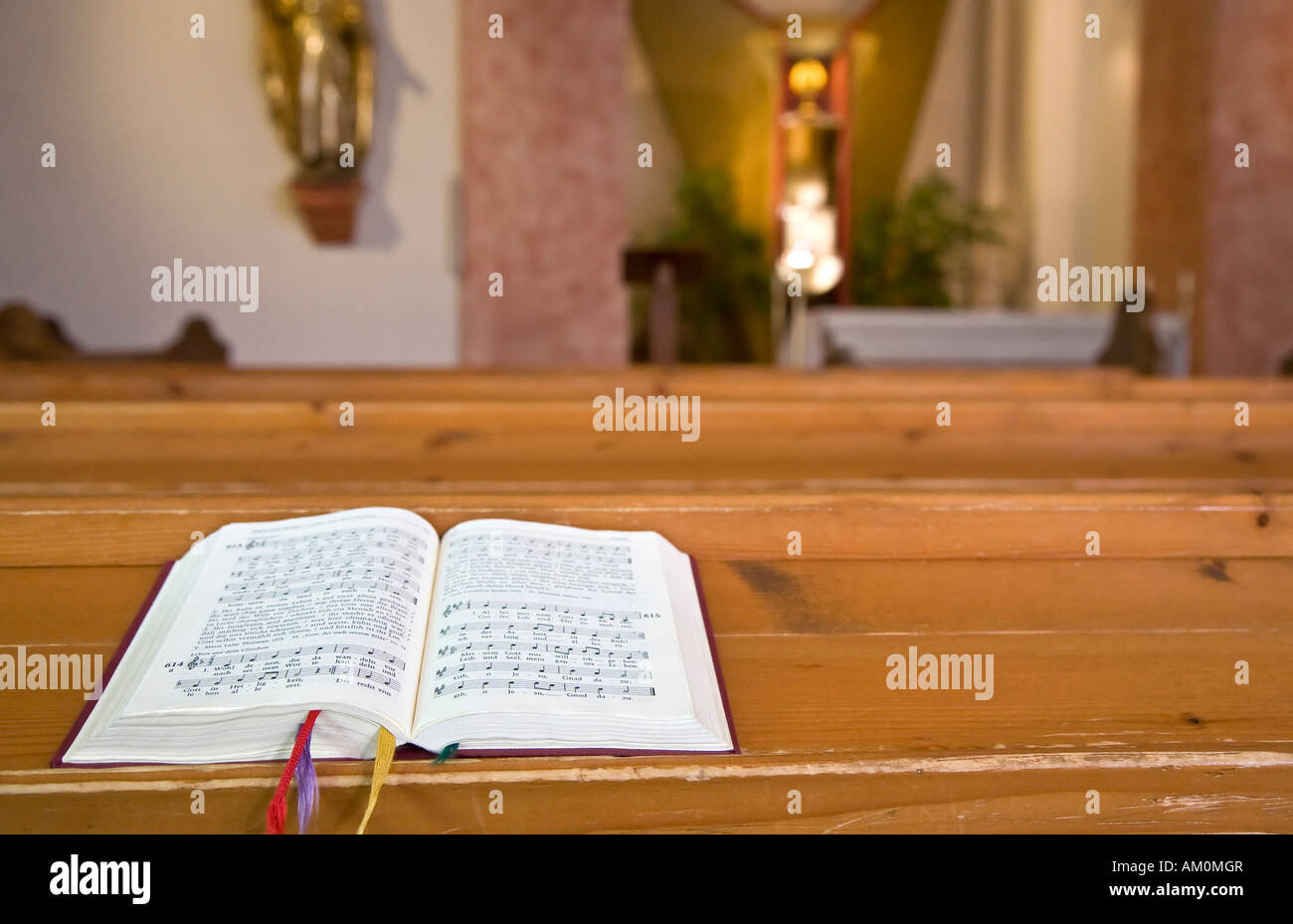 Hymnal and songbook in the church Stock Photo - Alamy