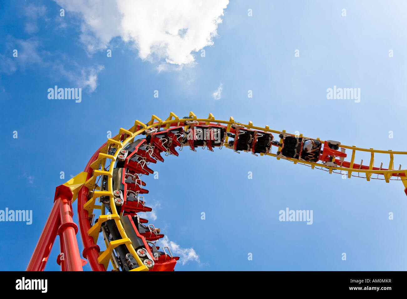 Roller coaster in the Prater Vienna Austria Stock Photo - Alamy