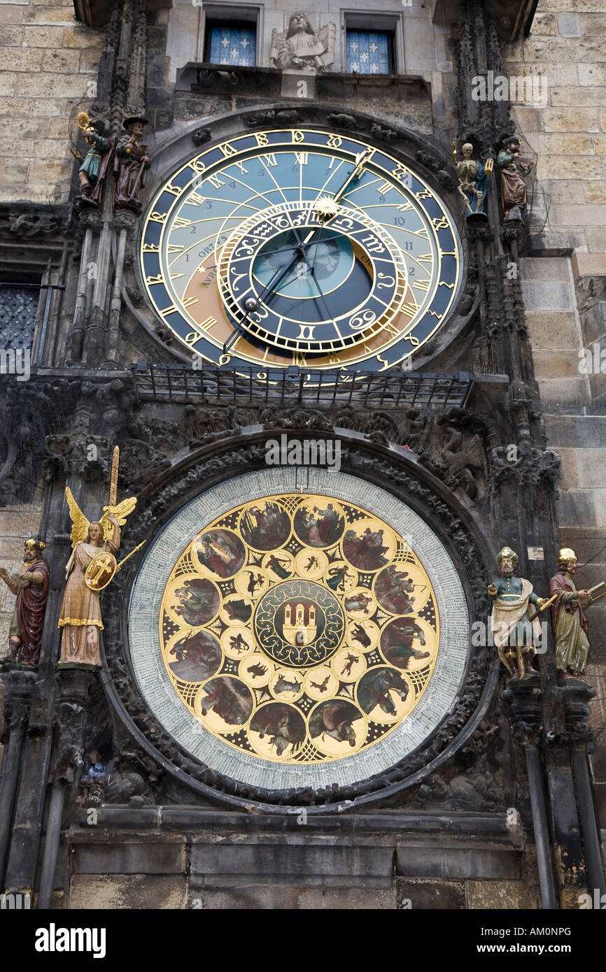 Prague Orloj astronomical clock old city hall Prague Czechia Stock ...