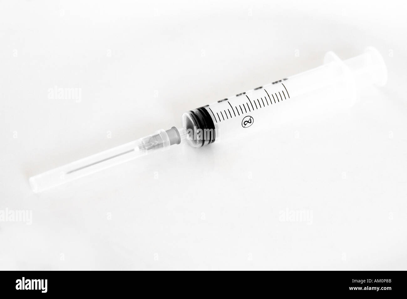 Syringe outline studio shot Closeup of a hypodermic needle Stock Photo ...