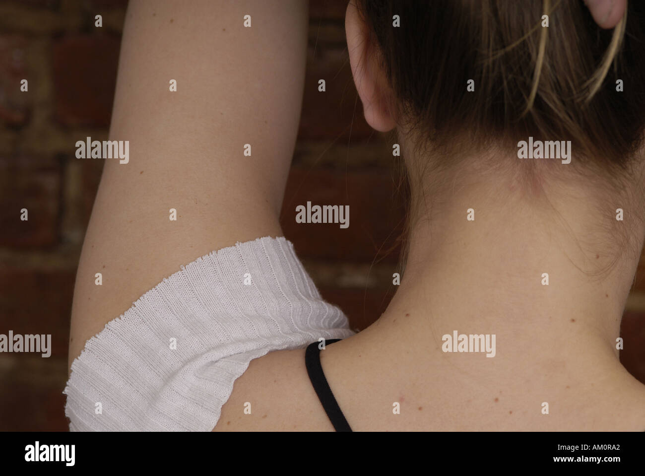 Woman girl neck nape back female lady caucasian Stock Photo, Royalty ...