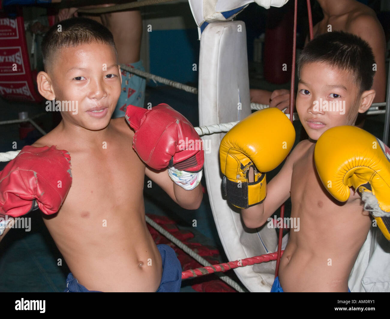 young kickboxers, Phnom Penh Stock Photo - Alamy