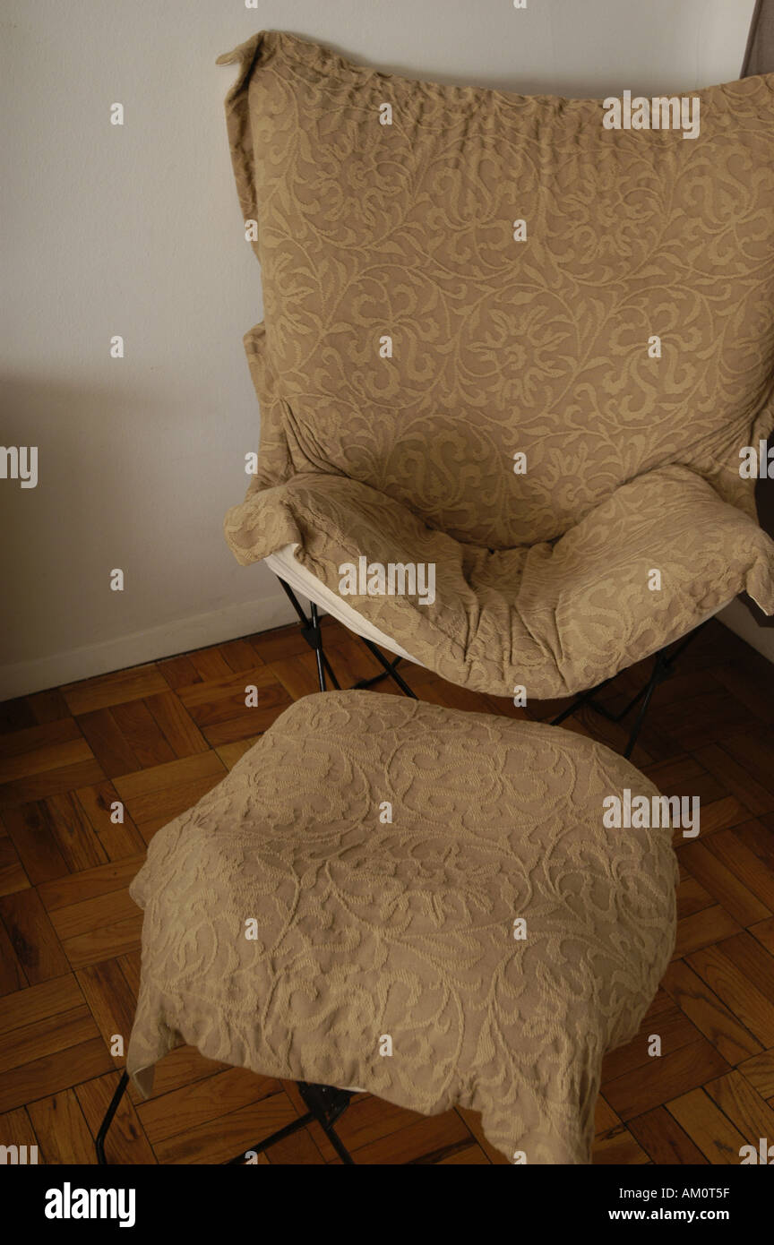 chair foot stool foot rest pouffe easy chair relax recline rest repose ...