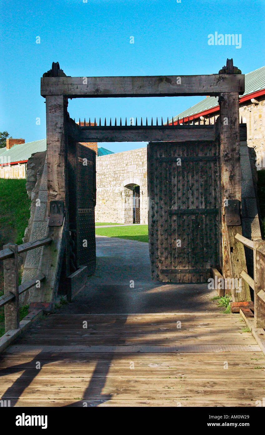 Historic gate at Fort Erie, Canada, showcasing the fort's architectural ...