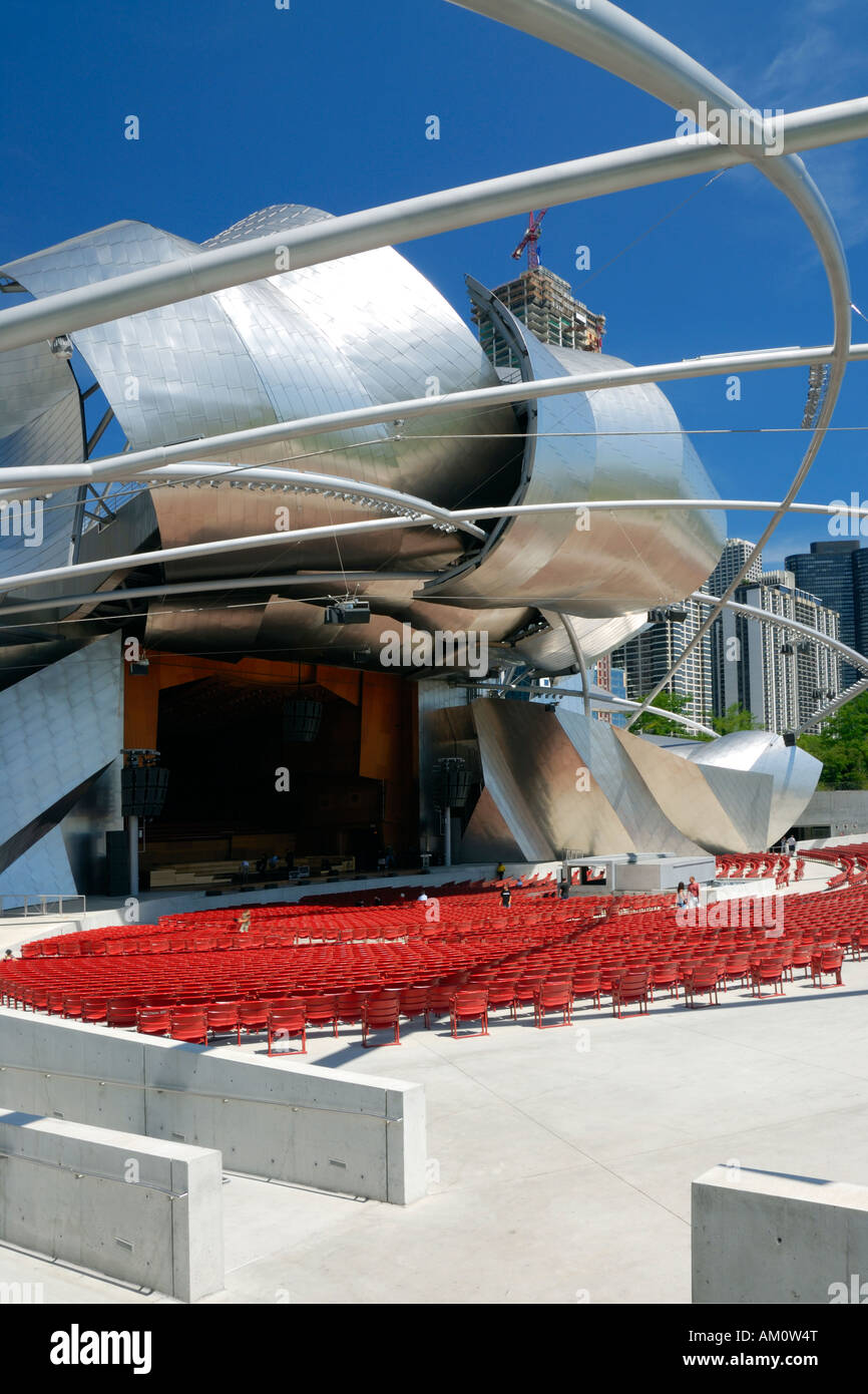 The Jay Pritzker Pavilion located in the Millennium Park in Downtown ...