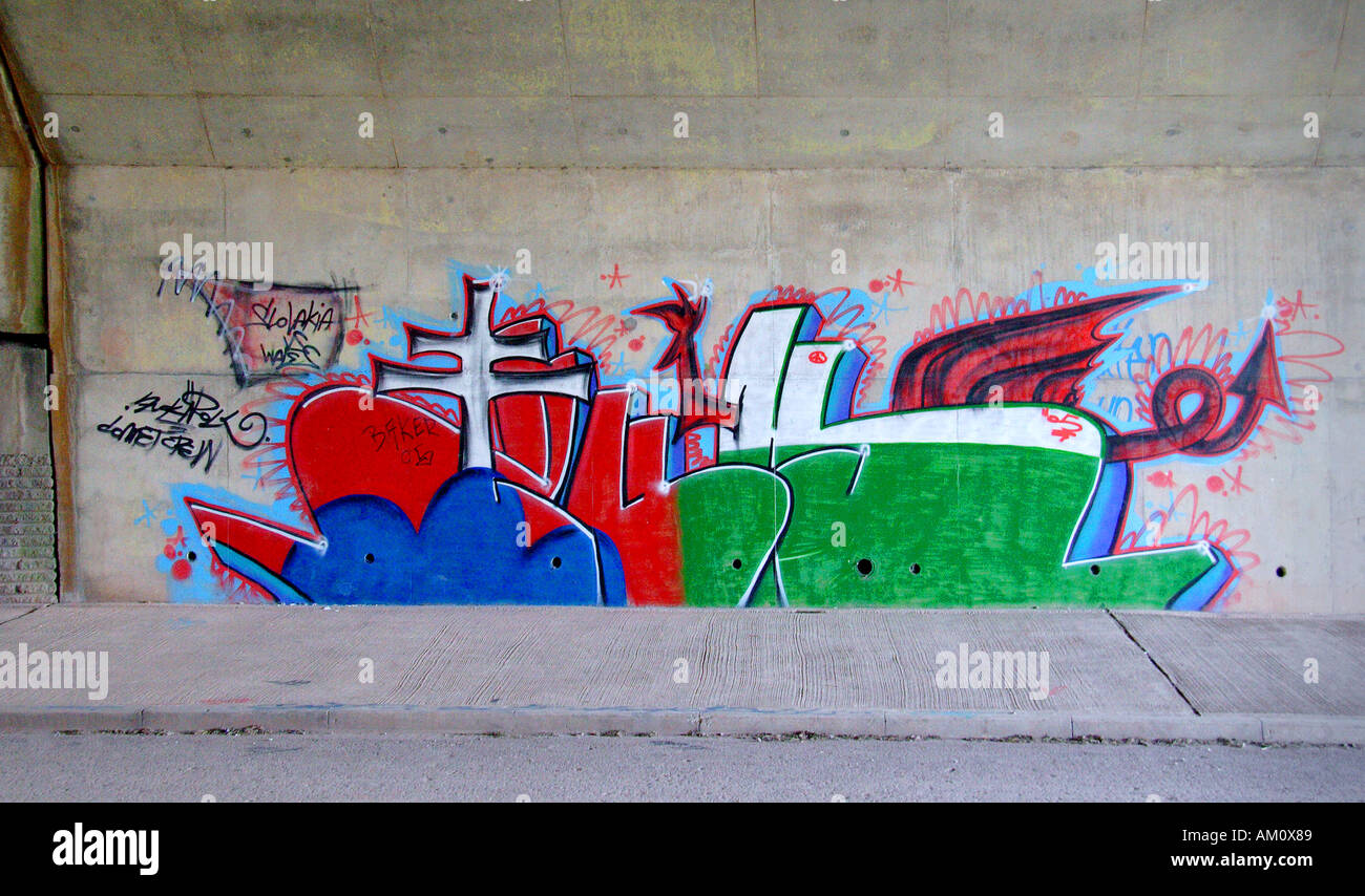 Graffiti Pollution Newport South East Wales Stock Photo - Alamy