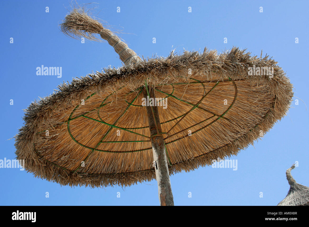 Parasol from straw Stock Photo - Alamy