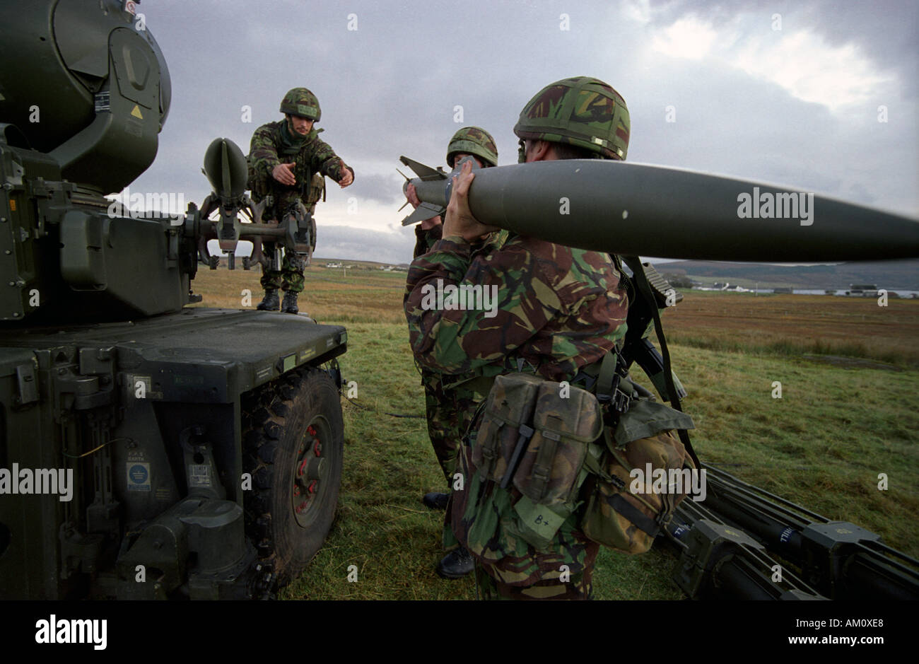 RAF Regiment Gunners from 16 Squadron RAF carrying out loading drills ...