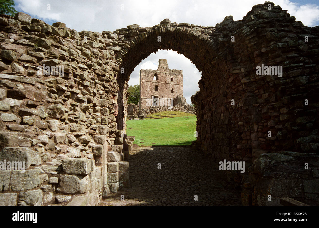 The Keep of Norham Castle viewed from the West Gate Stock Photo - Alamy
