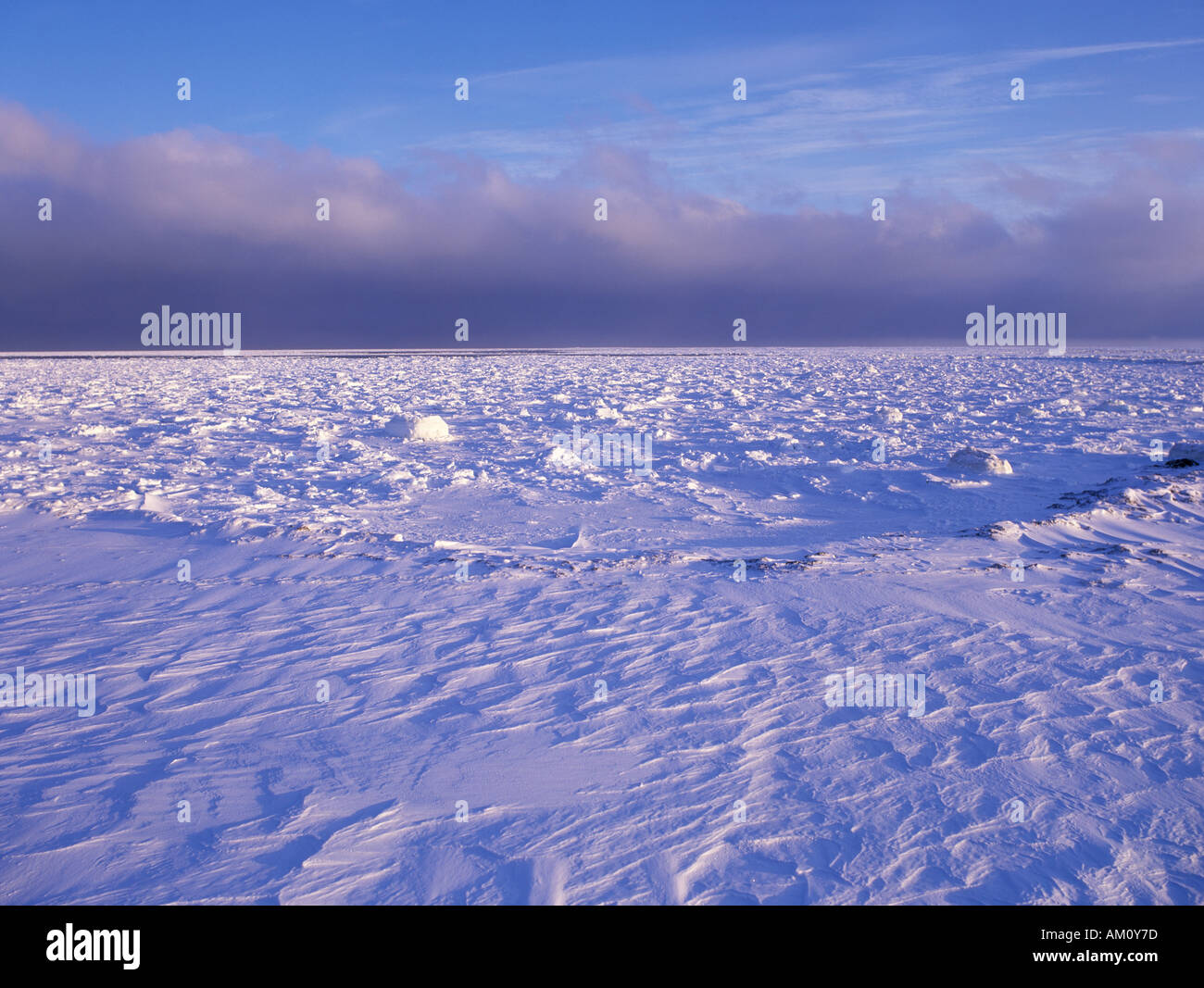 Frozen Hudson Bay with Sea Ice Manitoba Canada Stock Photo - Alamy