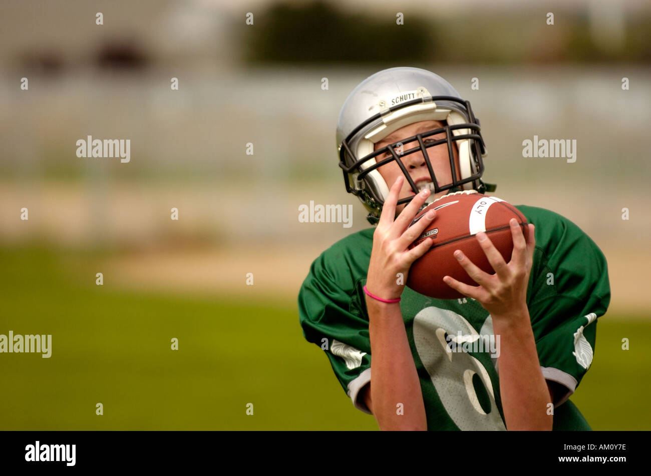 Football player catching pass hi-res stock photography and images - Alamy