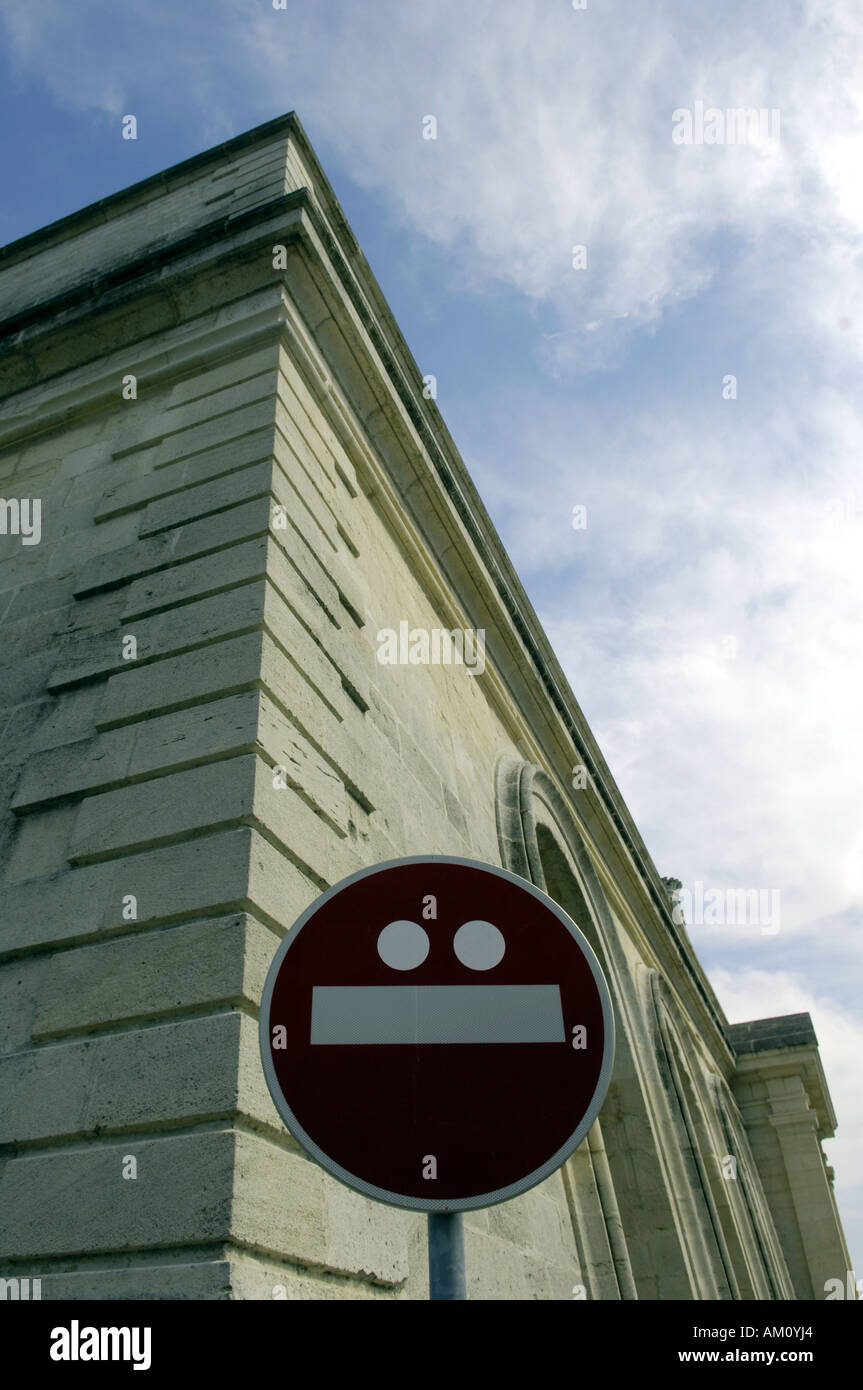 no entry sign straight face symbol sign red white charente maritime ...