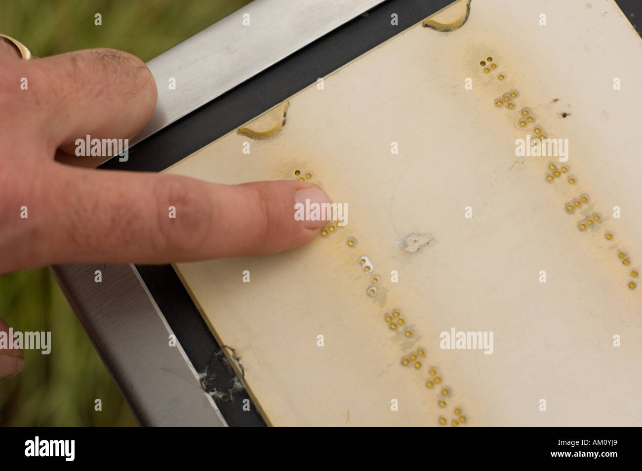 Braille information panel hi-res stock photography and images - Alamy