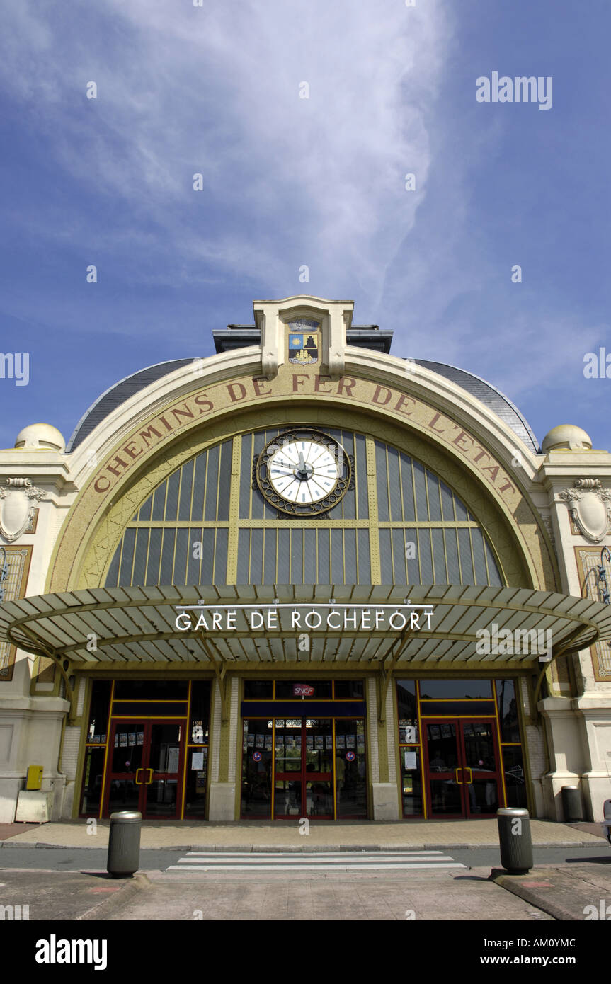gare de rochefort station train railway rail france french charente ...