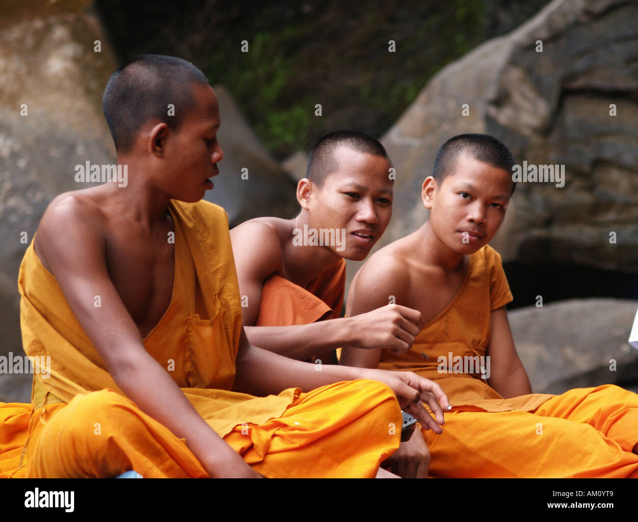 Relaxing monks laos hi-res stock photography and images - Alamy