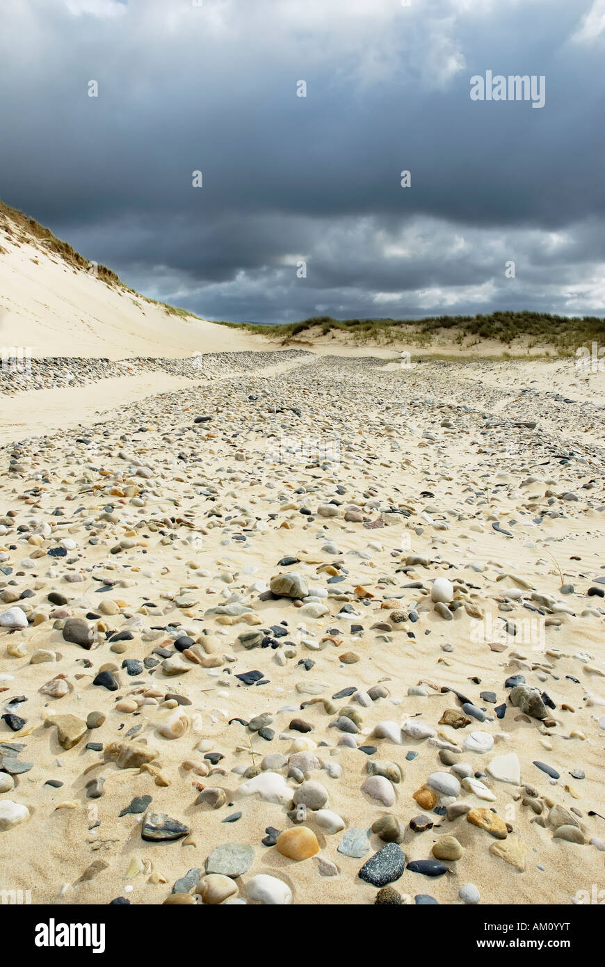 Polished pebbles of different geological origin representing recent ...