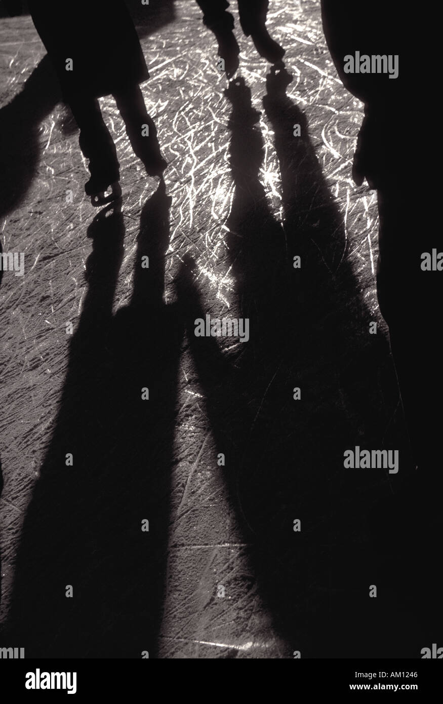 Woman ice skating shadow hi-res stock photography and images - Alamy