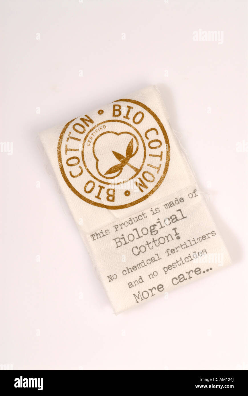 Bio cotton label Stock Photo - Alamy