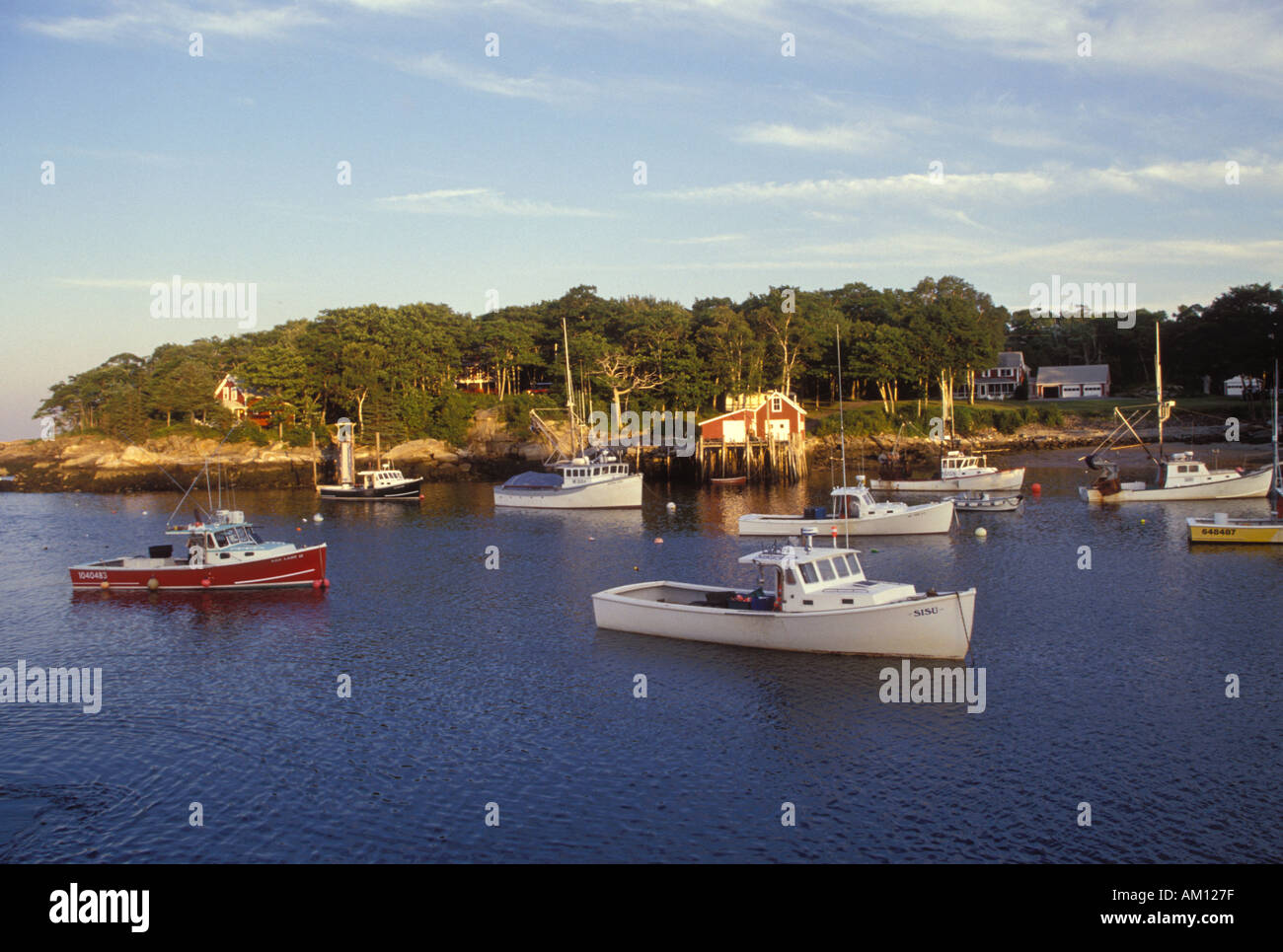 New Harbor Maine Stock Photo - Alamy