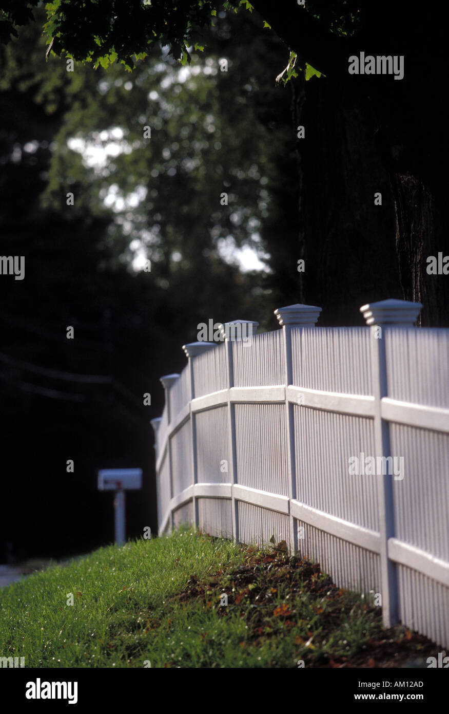 White Picket Fence Cape Cod MA Stock Photo - Alamy