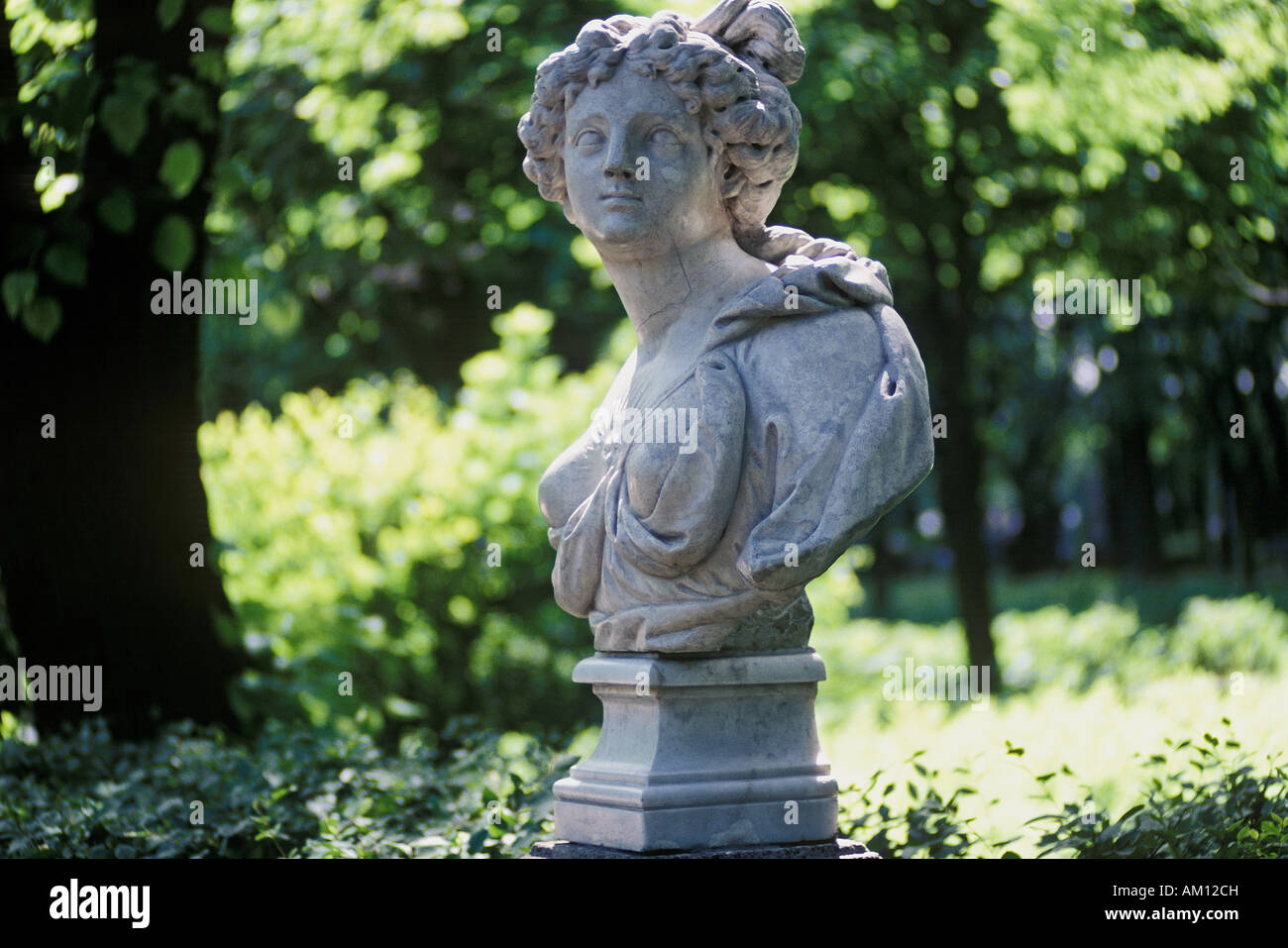 Sculpture, female bust at Summer Garden, St. Petersburg, Russia ...