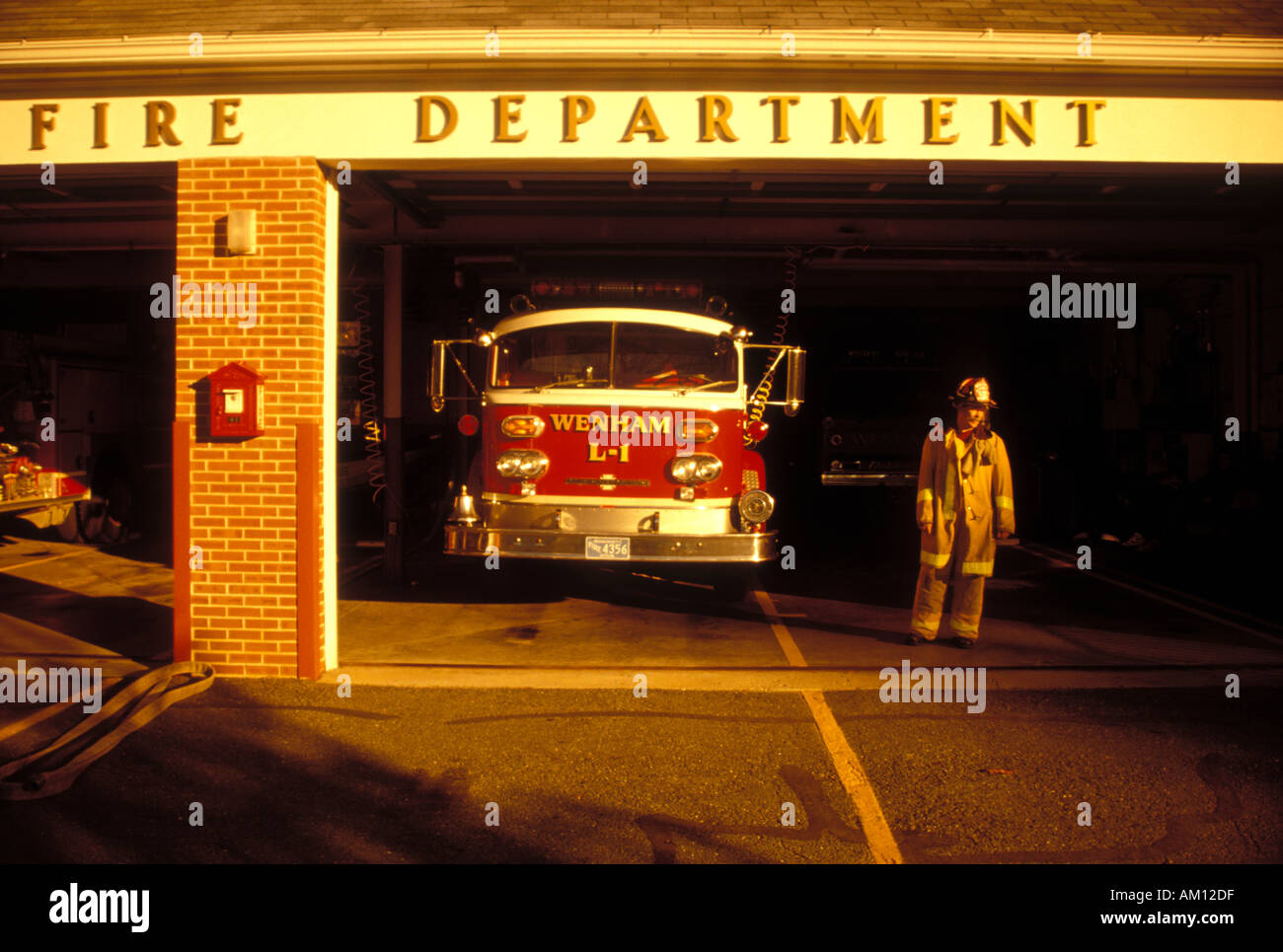 American fire station interior hi-res stock photography and images - Alamy