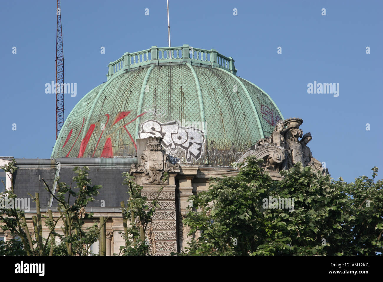 Dome with graffiti Lille France Stock Photo - Alamy
