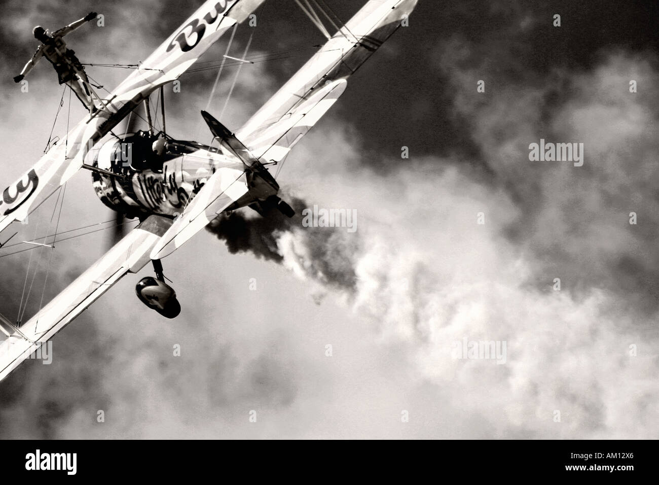 Utterly Butterly Bi-plane on display at Elvington Stock Photo - Alamy