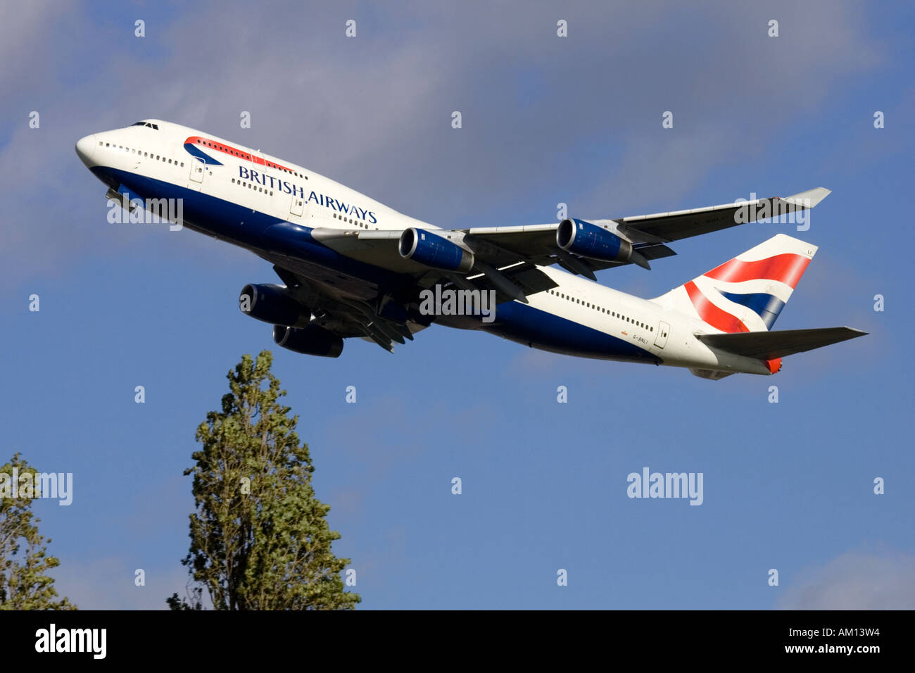 Commercial civil aviation British Airways BA Boeing 747-400 Jumbo Jet ...