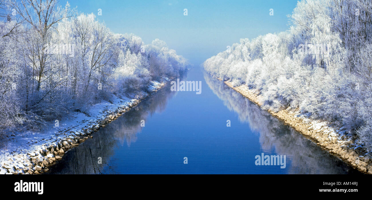 Iller canal, Baden-Wuerttemberg, Bavaria, Germany Stock Photo - Alamy