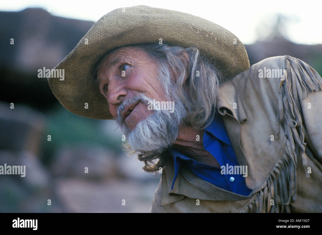 Portrait of Cowboy in full costume Lee Ranch Valley of the Gods UT ...