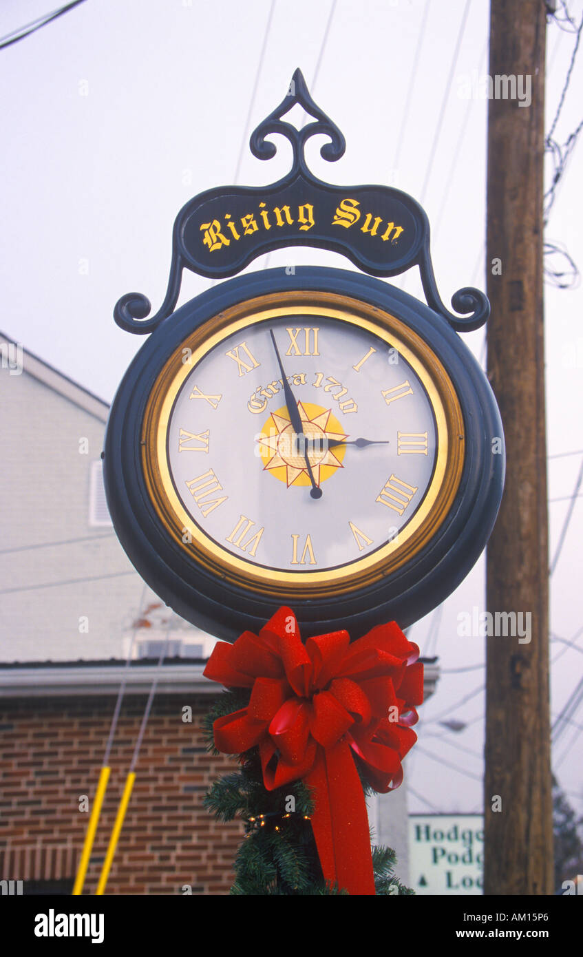 Rising Sun clock Cecil County Maryland Stock Photo - Alamy