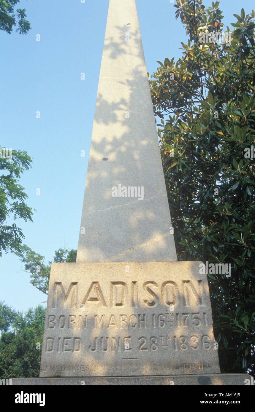Grave marker of burial place for James and Dolly Madison Montpelier ...