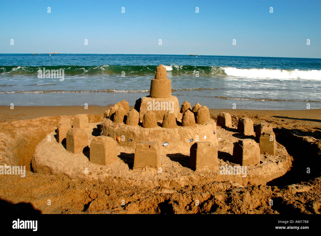 Sandcastle at Beach on Cape Cod National Seashore Massachusetts Stock ...