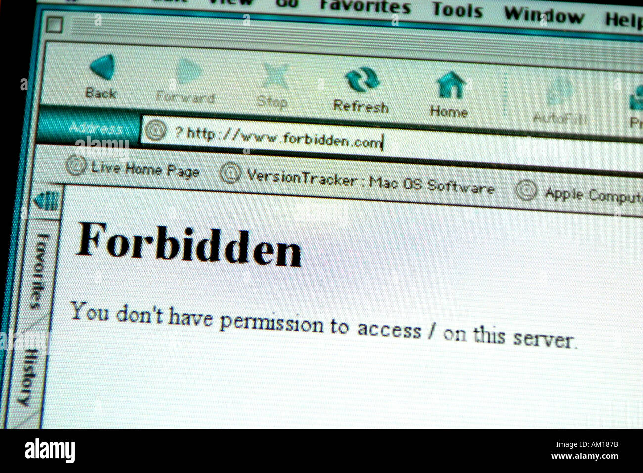Forbidden Web Site Stock Photo - Alamy