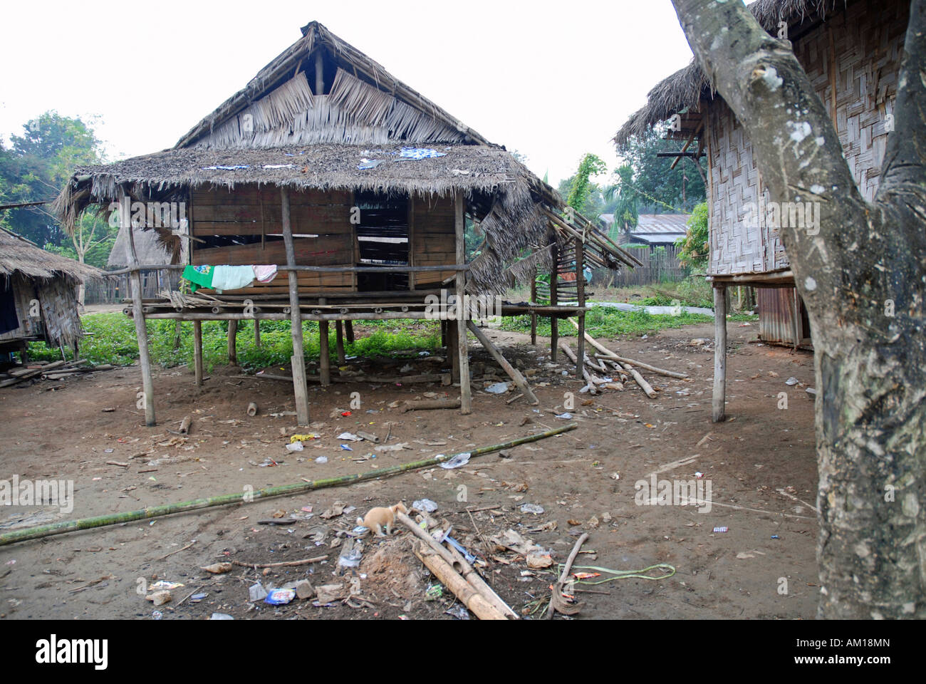 Mon village Wang Kha, Thailand Stock Photo - Alamy