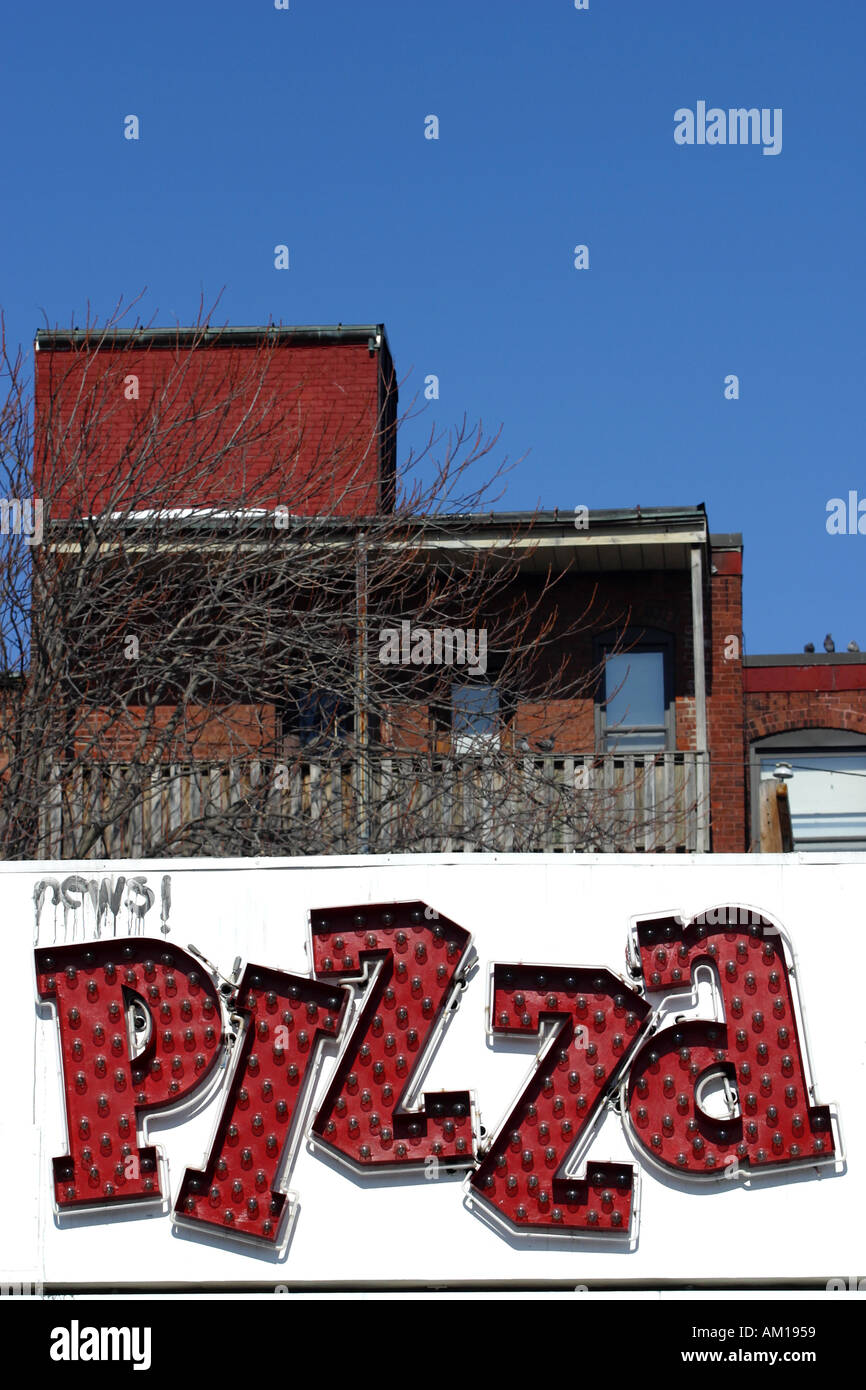 Pizza Shop Signage Stock Photo - Alamy
