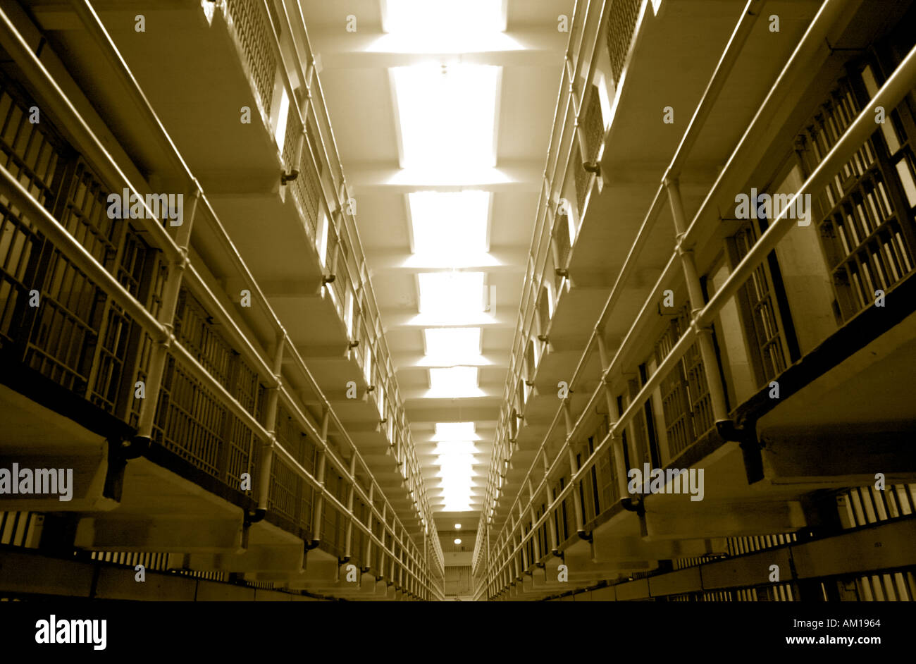 Black White Prison Cell Alcatraz High Resolution Stock Photography and ...