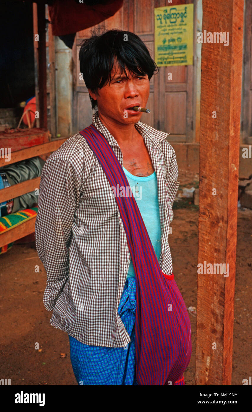 Burmese man from the tribe of Shan in Heho, Burma Stock Photo - Alamy