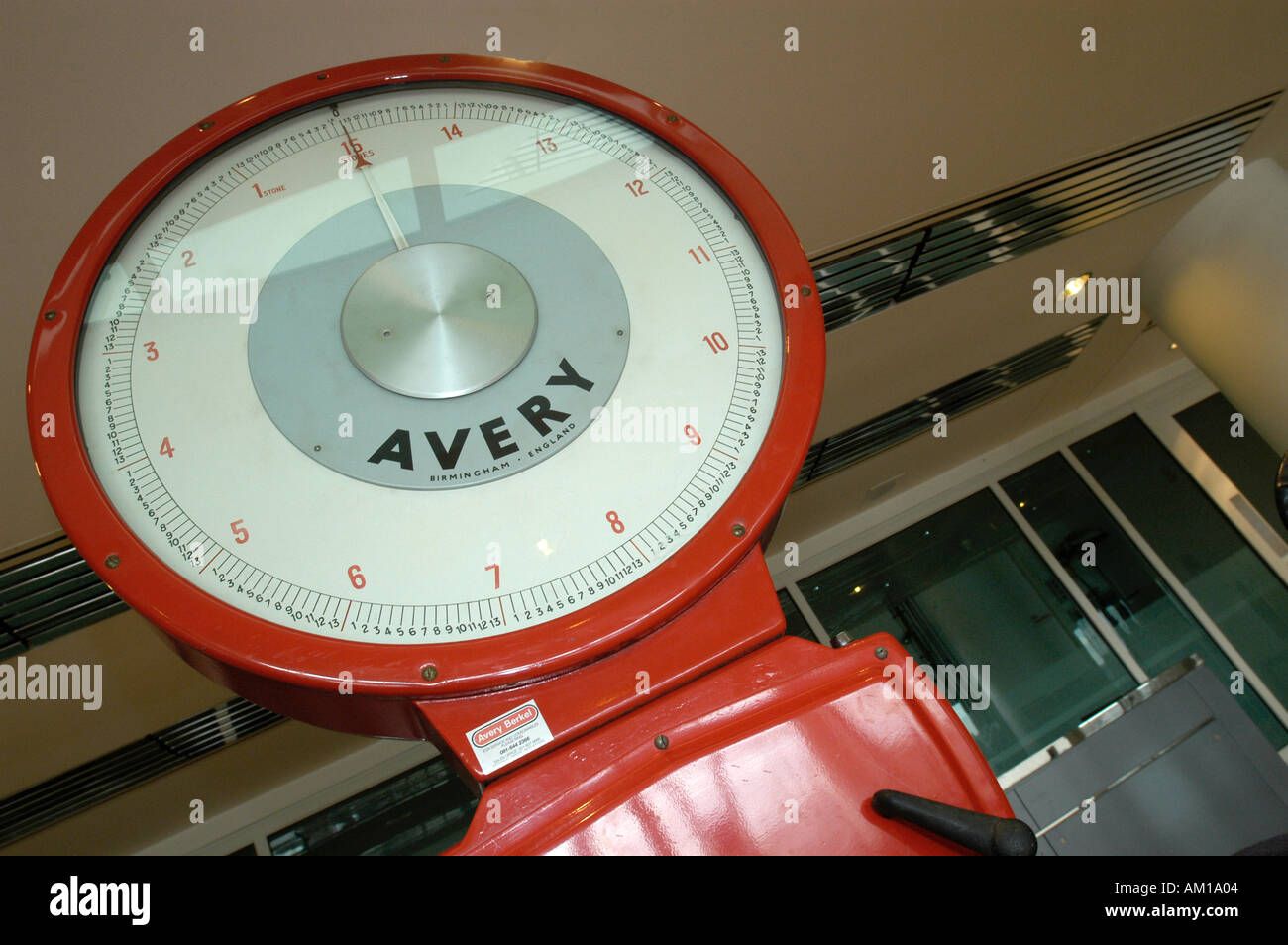 Jockey scales in the weighing room in the Grandstand at Epsom Race ...