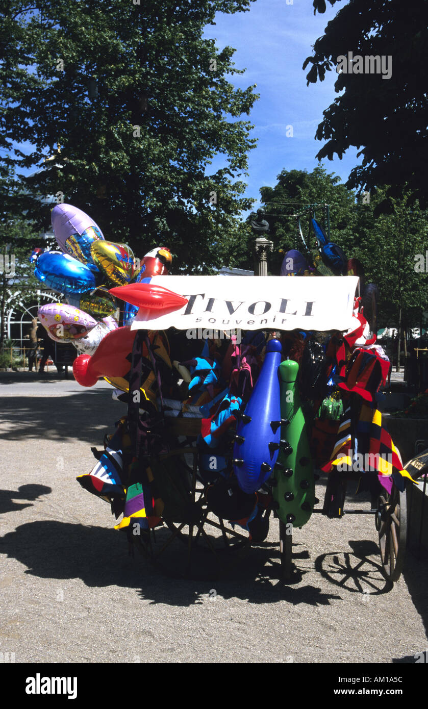 Tivoli Gardens Copenhagen ,Denmark ,stall selling brightly colored ...
