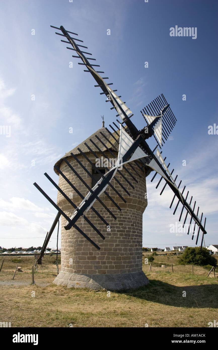 Moulin de la Falaise 16th century restored French windmill Batz sur Mer ...