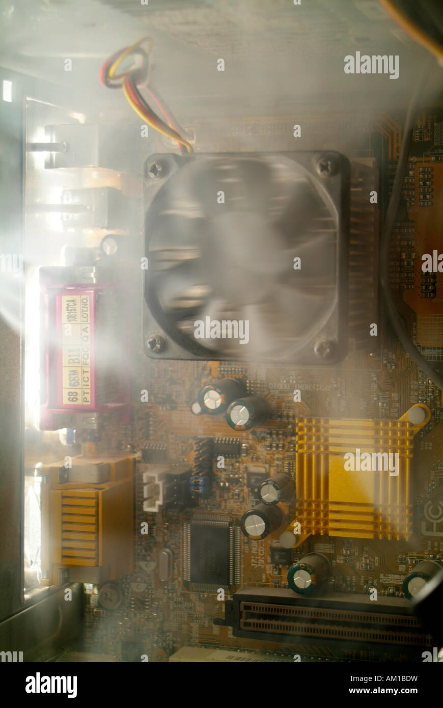 Interiority of a damaged computer Stock Photo - Alamy