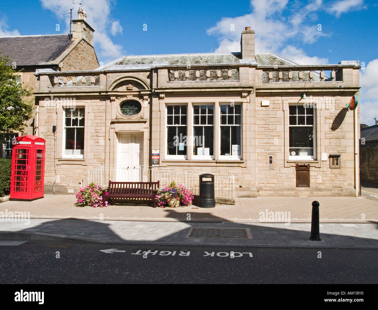 A stone built post office at Melrose Scottish Borders UK Stock Photo ...