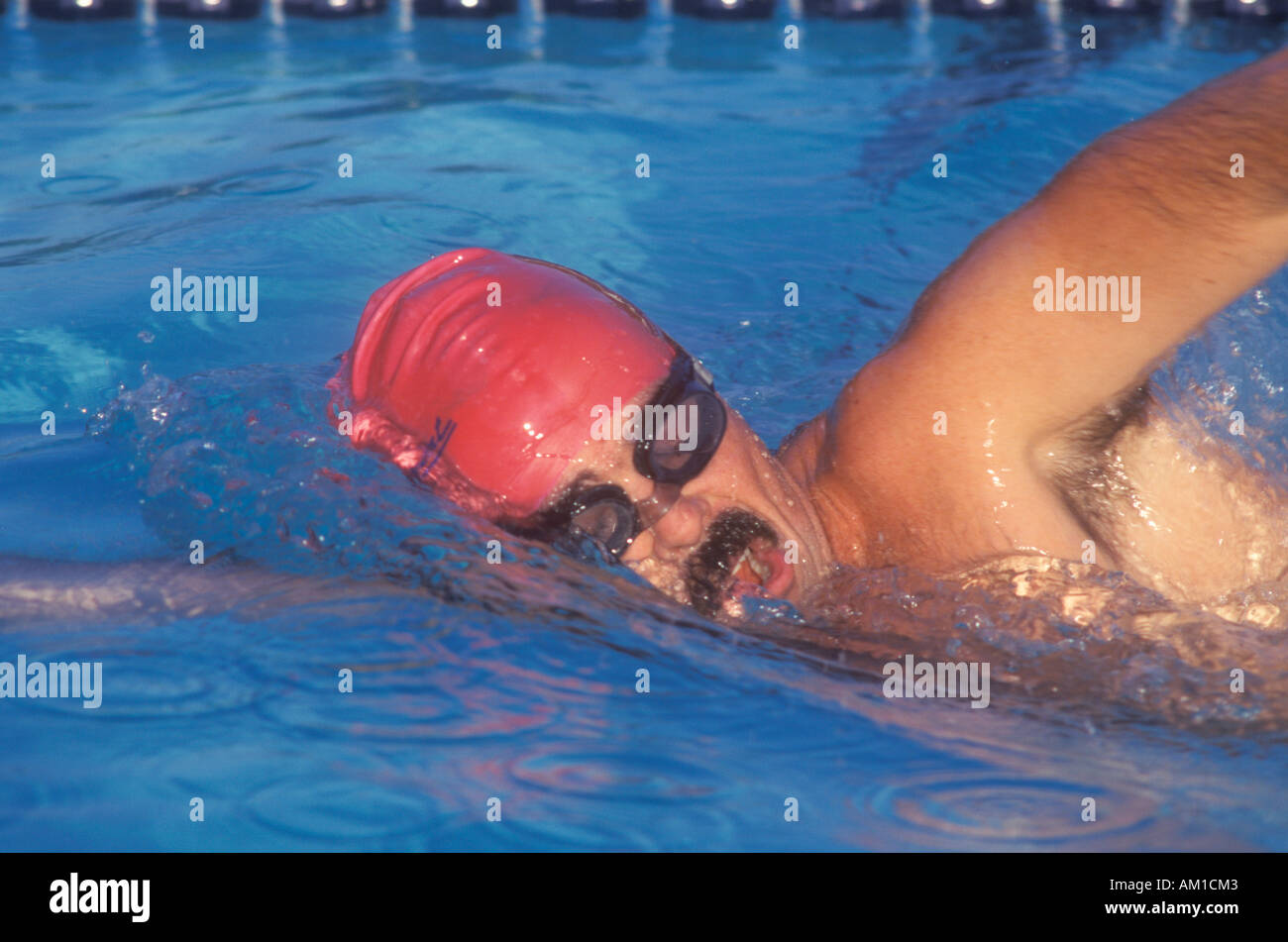 Senior Swimming Practice Freestyle swimmer Ojai CA Stock Photo - Alamy