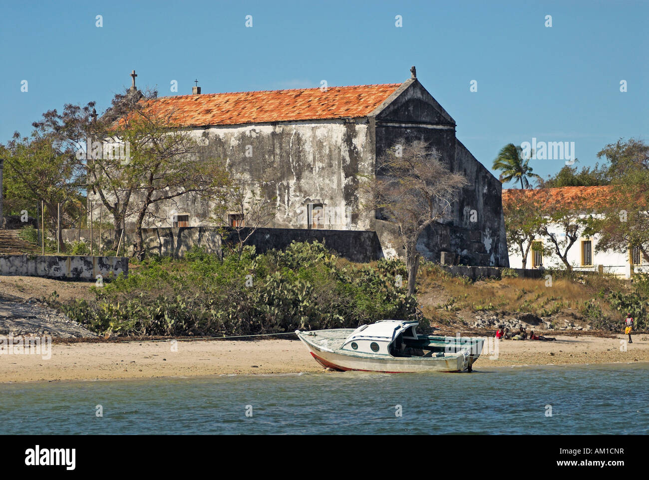 Church in the ghost town of Ibo Island, Quirimbas islands, Mozambique ...