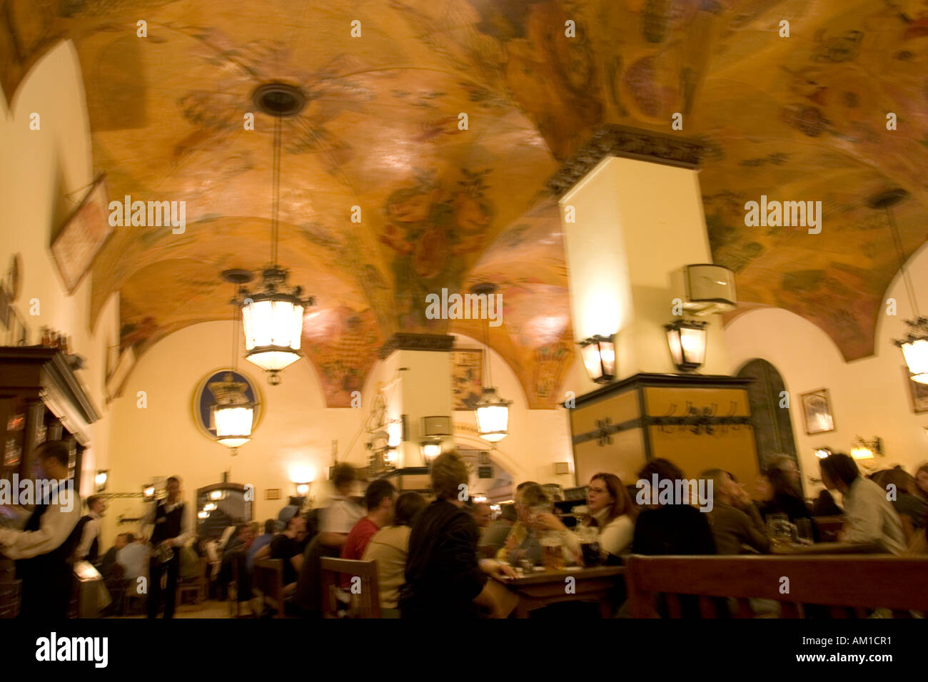 At the munich hofbraeuhaus beer hall hi-res stock photography and ...