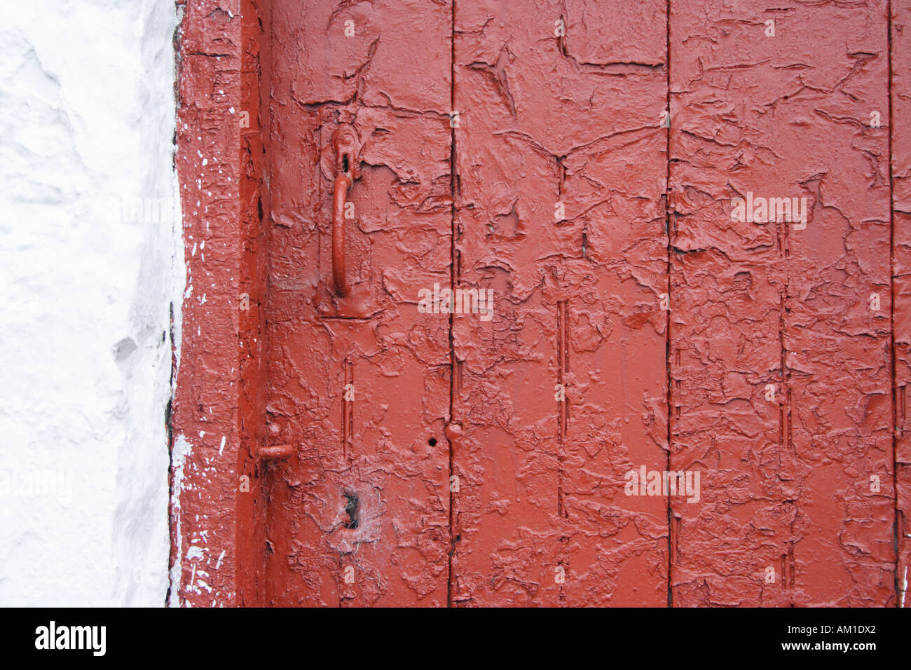 Rustic Red Door Stock Photo - Alamy