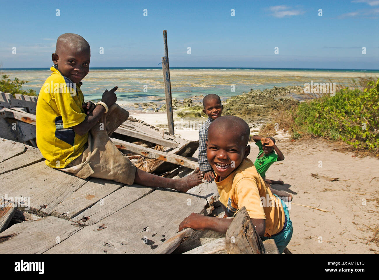 Child, Children on Matemo island, Quirimbas islands, Mozambique, Africa ...